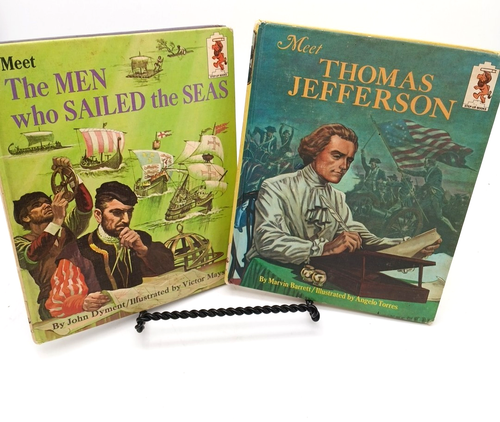 Vintage Lot of 2 Random House STEP UP Books MEET Series HC Educational ...