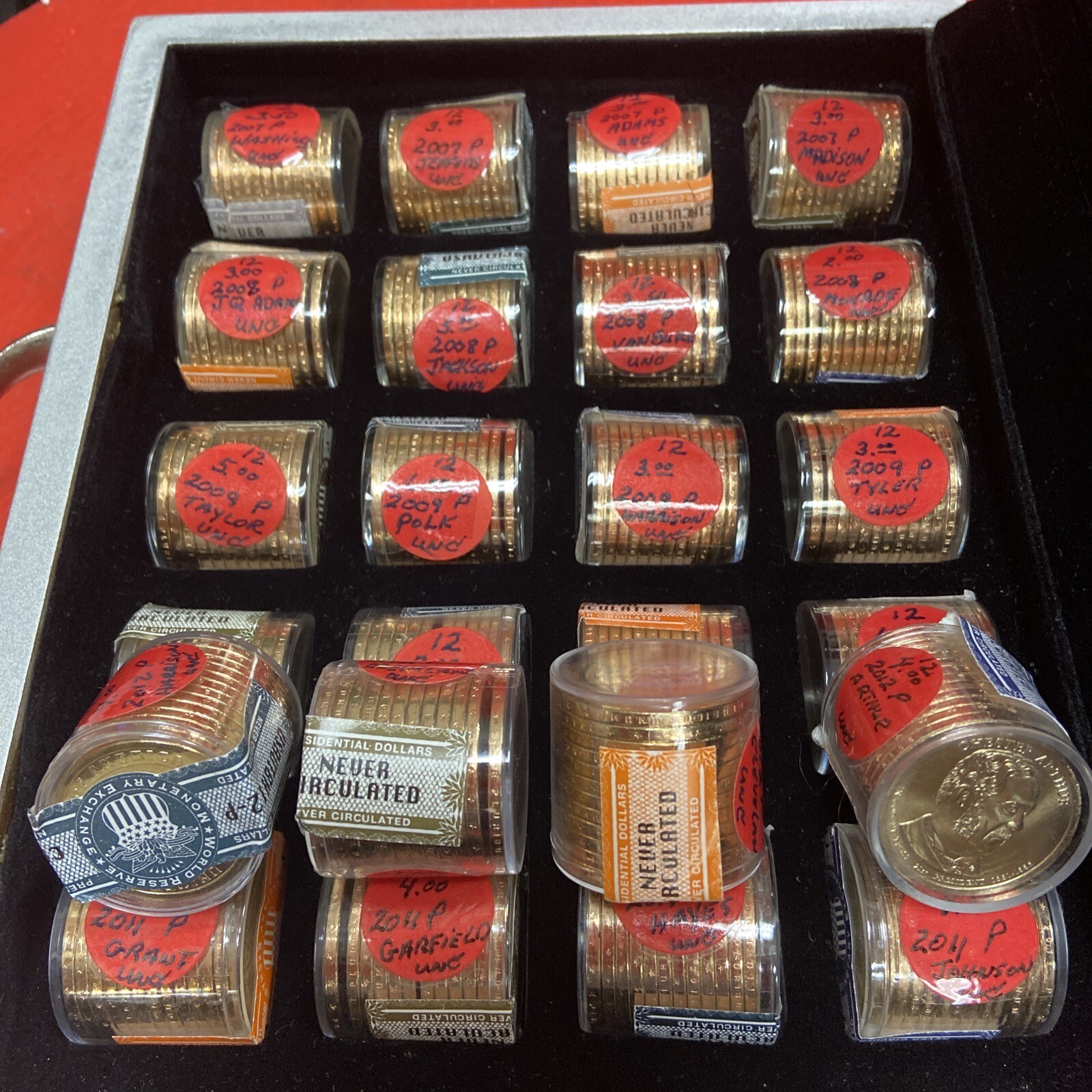 Lot of 39 Different Presidential Dollar Coin rolls(12 in each ...