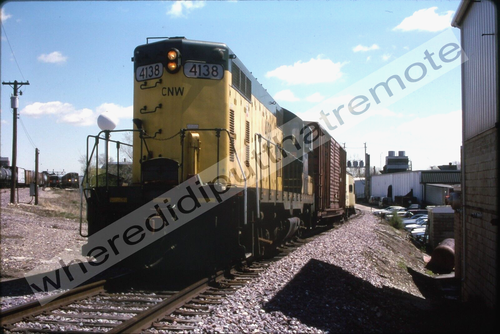 Orig. Slide Chicago & Northwestern CNW 4138 Ex-CRIP EMD GP7R Forest Park IL 4-91 | eBay