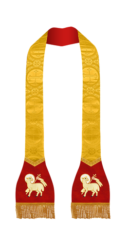 Roman stole with Embroidered Lamb Motif - Church Liturgical vestment | eBay