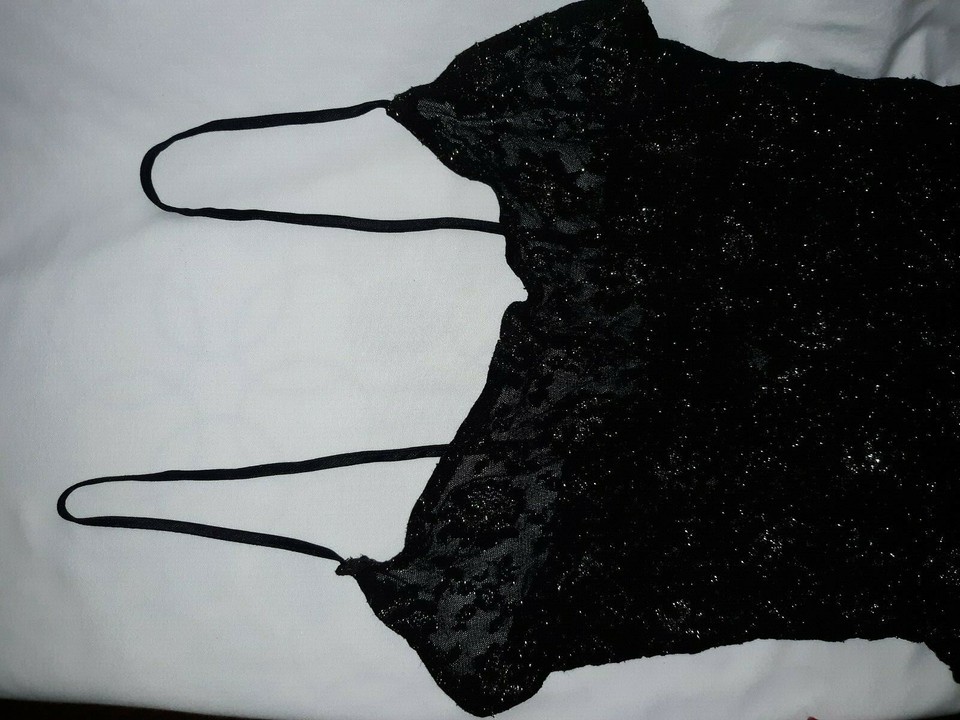 Fredericks of Hollywood Lingerie, Full Body, Bodysuit, Black/Gold, Size ...