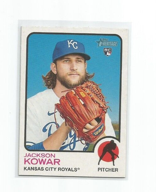 JACKSON KOWAR (Kansas City Royals) 2022 TOPPS HERITAGE ROOKIE CARD #155 ...