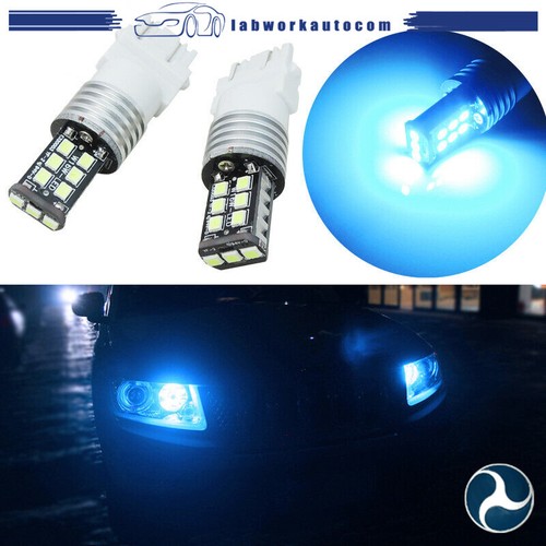High Power Ice Blue 3156 3157 15SMD Reverse Backup DRL Lights LED Bulbs ...