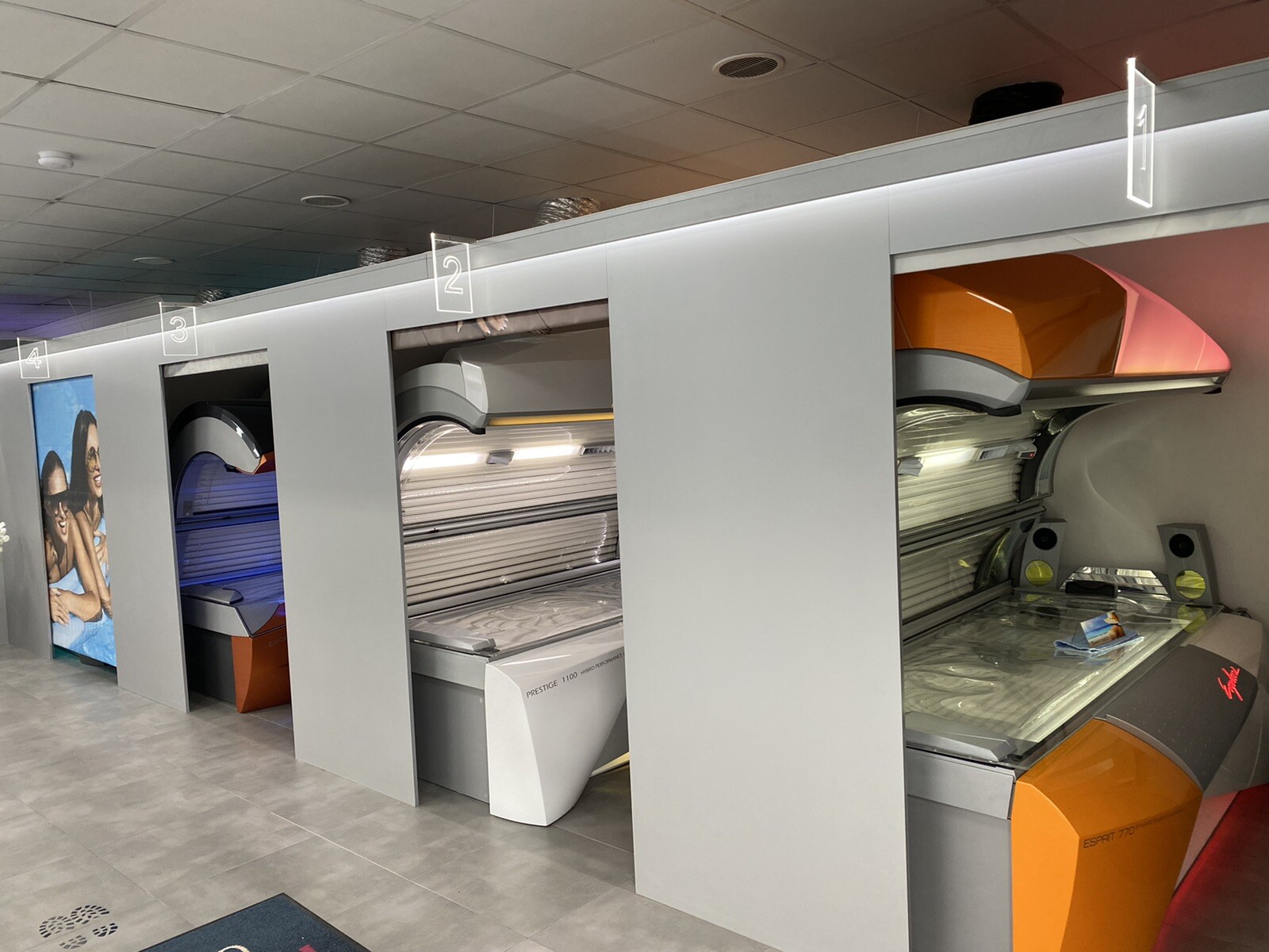 Ergoline, Megasun, Luxura Sunbed, Bespoke Salon Cubicles with Electric ...