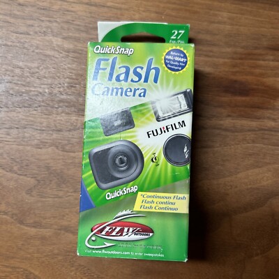 Fuji Film Quick Snap Flash Disposable Camera 27 Exp Continuous Flash ...