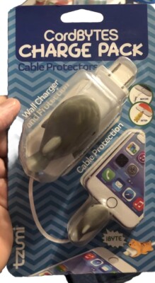 CordBytes Charge Pack Cable Protector & Adapter Grey Shark (Tzumi iBYTE ...