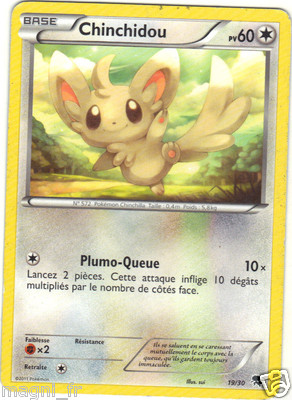 Pokémon n° 19/30 - CHINCHIDOU - PV60 | eBay