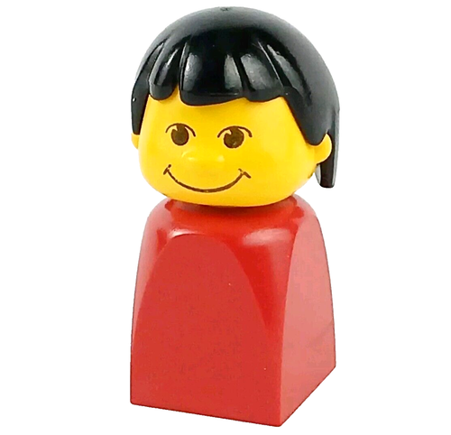 LEGO FINGER PUPPET Basic Figure Female Vintage 1981-1992 Red Shirt ...