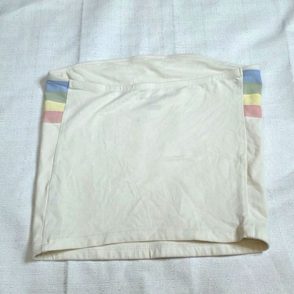 American Eagle Cream Rainbow Tube Top Size Small | eBay