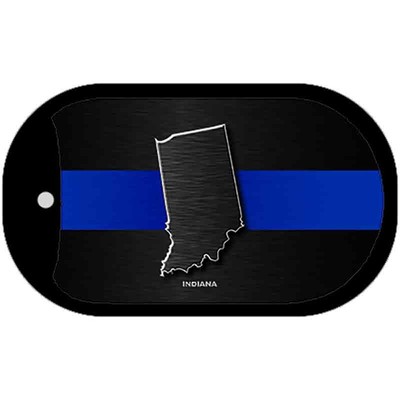 Indiana Thin Blue Line Novelty Dog Tag Necklace 2" x 1" | eBay UK