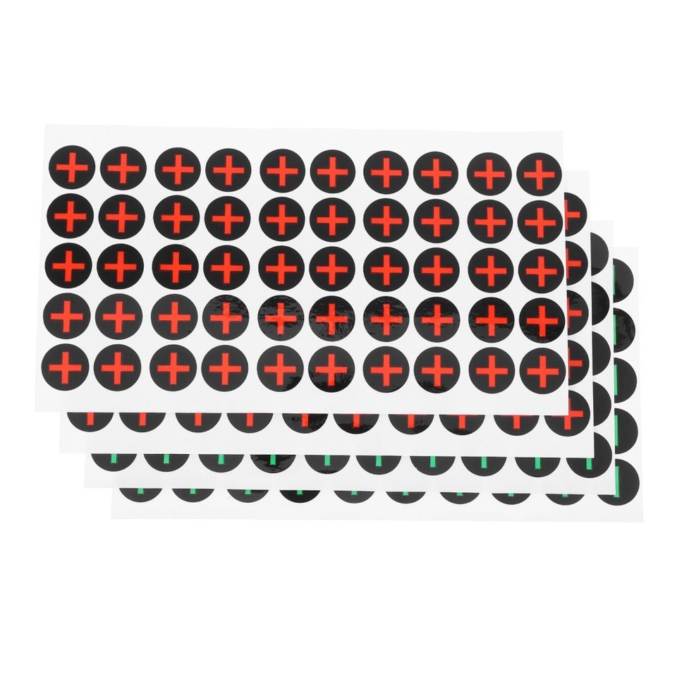 4 Sheets Safety Sign Polarity Symbol Sticker Electric Equipment Warning ...