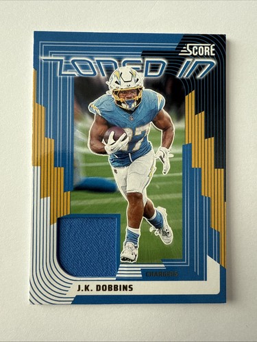 J.K. Dobbins ZON-JDS Zoned In 2025 Score Chargers Relic Patch MEM | eBay