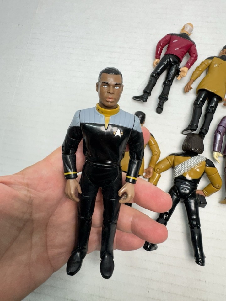 VTG Star Trek The Next Generation Galoob Action Figure Lot Jordi Data ...