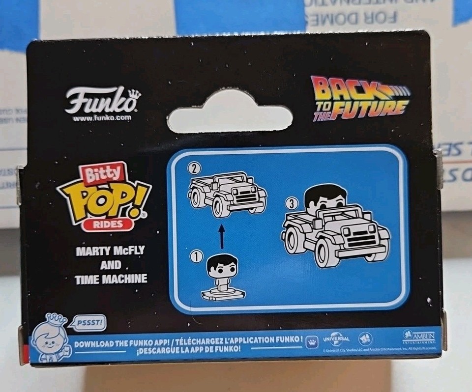 Funko Bitty POP! Back to the Future Marty McFly and Time Machine Ride ...