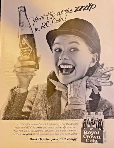 Magazine Advertisement 1965 RC Cola Royal Crown Cola You'll Flip At The ...