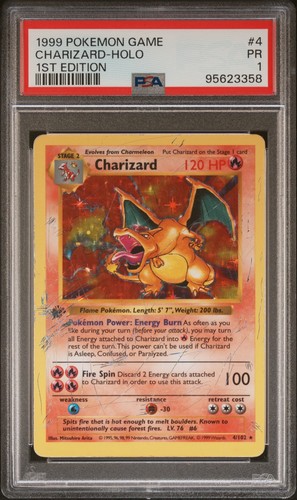1999 POKEMON BASE SET 1ST EDITION #4 CHARIZARD-HOLO PSA 1 | eBay