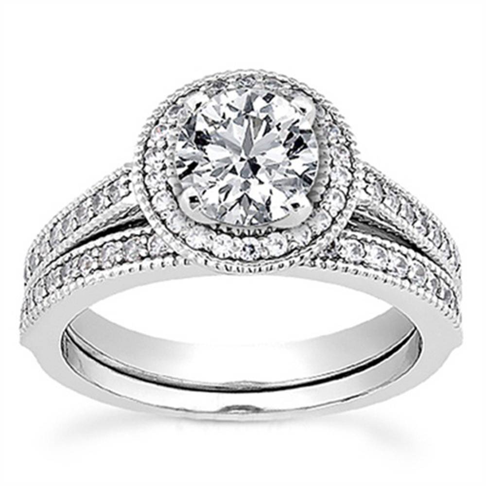 3/4ct Diamond Engagement Ring Set 14K White Gold | eBay