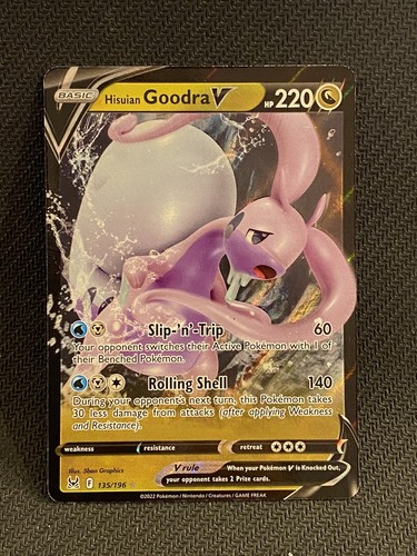 Hisuian Goodra V 135/196 NM Pokemon Lost Origin Ultra Rare | eBay