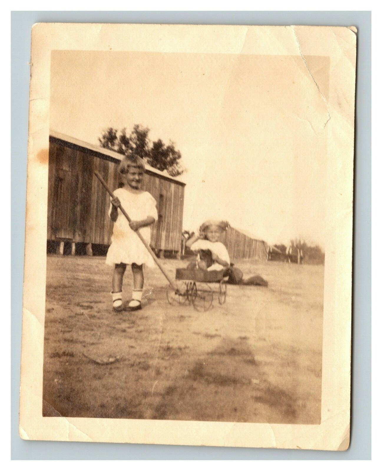 Vintage 1930's Photograph Cute Depression Era Children with Antique ...