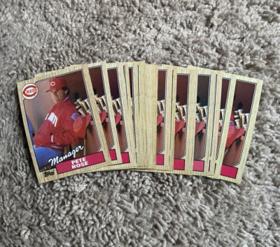 Pete Rose Lot of (20) 1987 MLB Topps 'Manager' | #393 | Cincinnati Reds ...
