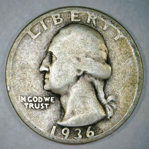 1936-D Washington Quarter - Semi Key Date Silver - Free Shipping! | eBay