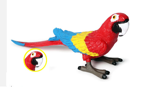 10.5cm Red Macaw Bird PVC Toy Parrot Wild Animal Figure Doll Kids Gift ...