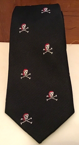 J.Crew Crewcuts Boys Necktie 50" Black 100% Silk Skull & Crossbones 2.5 ...