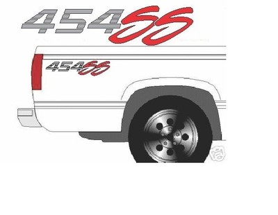 454 SS Chevy 92-93 Style TRUCK BEDSIDE DECALS w/ Color Choices FREE ...