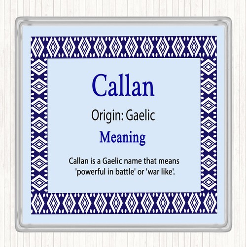Callan Name Meaning Drinks Mat Coaster Blue | eBay