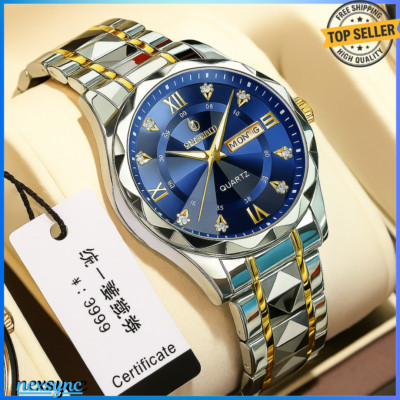 Hot Men's Watch Luxury Waterproof Analog Quartz Calender Stainless ...