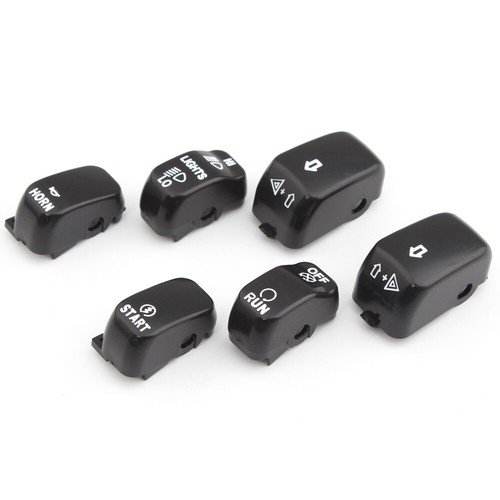 For Harley Dyna Softail XL Black Hand Control Switch Housing Caps ...