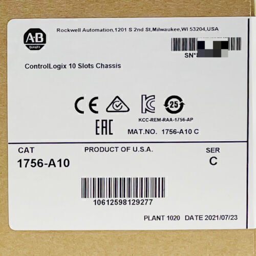 Original New Allen-Bradley 1756-A10 ControlLogix 10 Slots Chassis AB ...