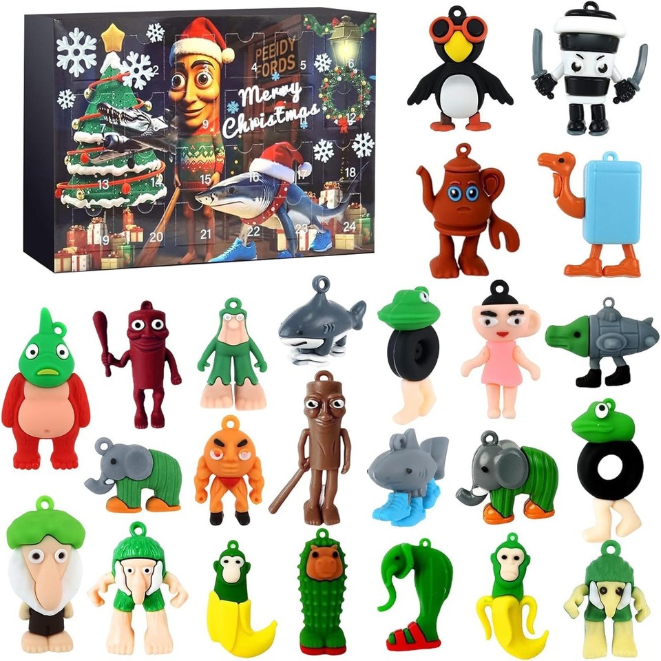 24Pcs Chrismas Italian Brainrot 2025 Tung Tung Tung Sahur Figures ...