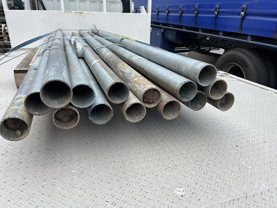 Galvanised Steel Pipe Round Tube Fence Post 3250 mm long Ø90 mm Wall 4 ...