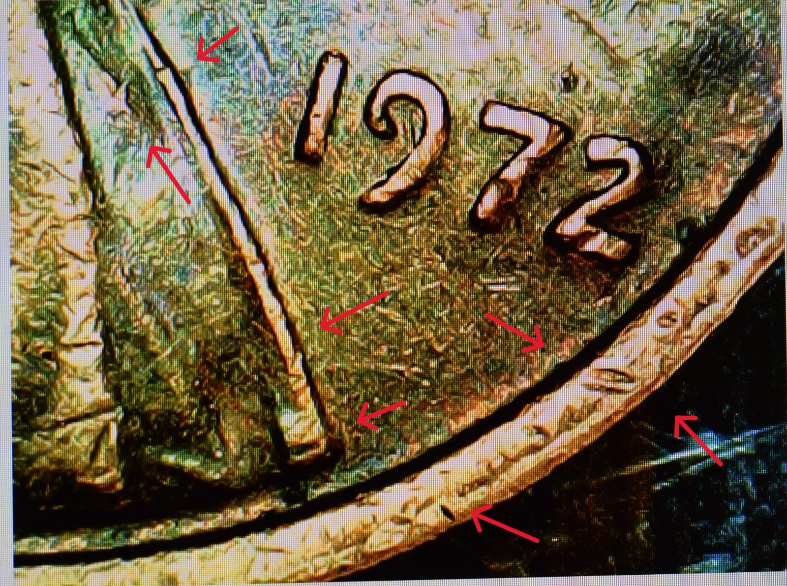 1972 Penny Error No Mint Close Initials, Doubling, Die Crack | eBay