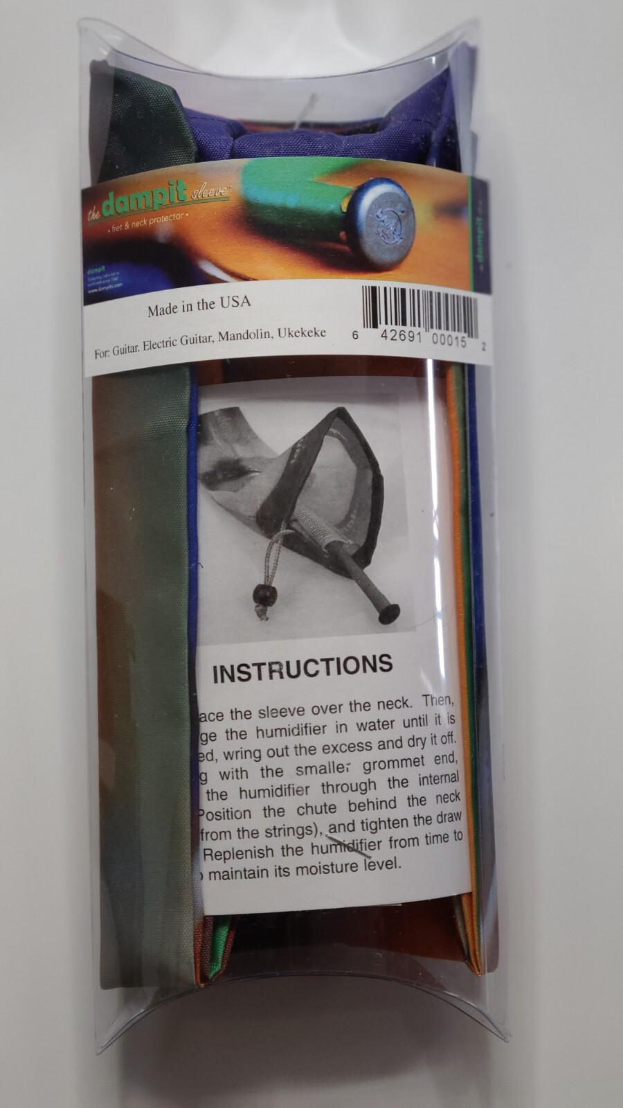 The Dampit Guitar Sleeve Humidifier for Electric guitar and Acoustic ...