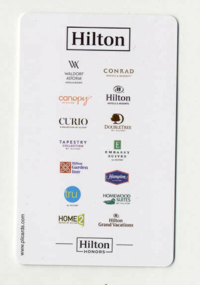 Hilton Hotels Your Stay, Your Way Hilton Honors Hotel Key Card Version ...
