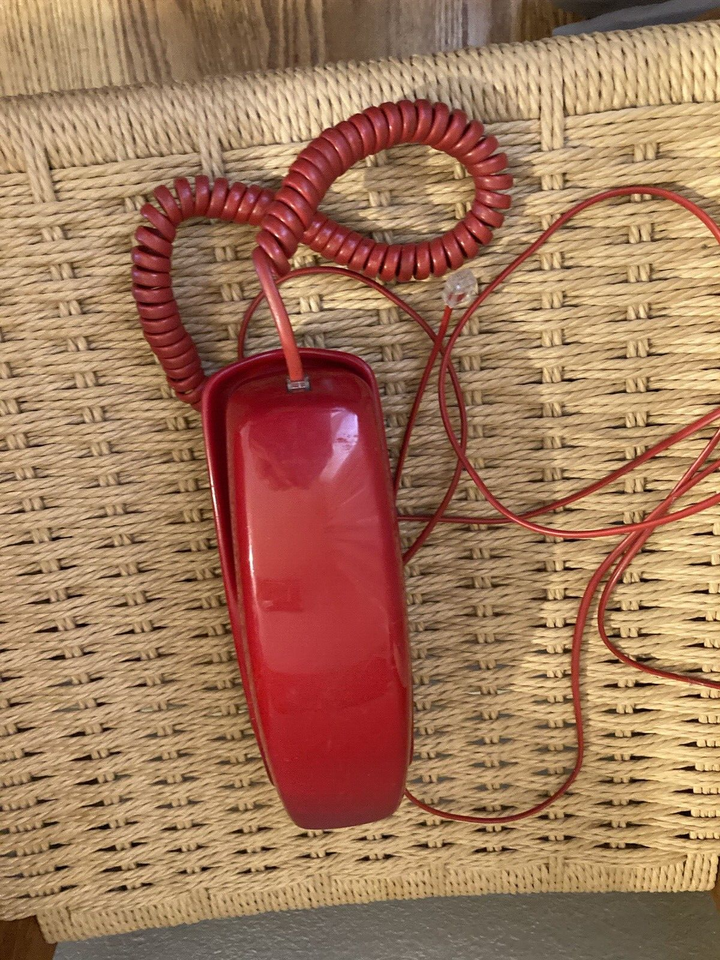 UNISONIC TRIMLINE RED PUSH BUTTON Telephone PHONE RED CORDS | eBay