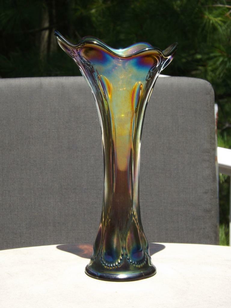 Carnival Glass Funeral Vase