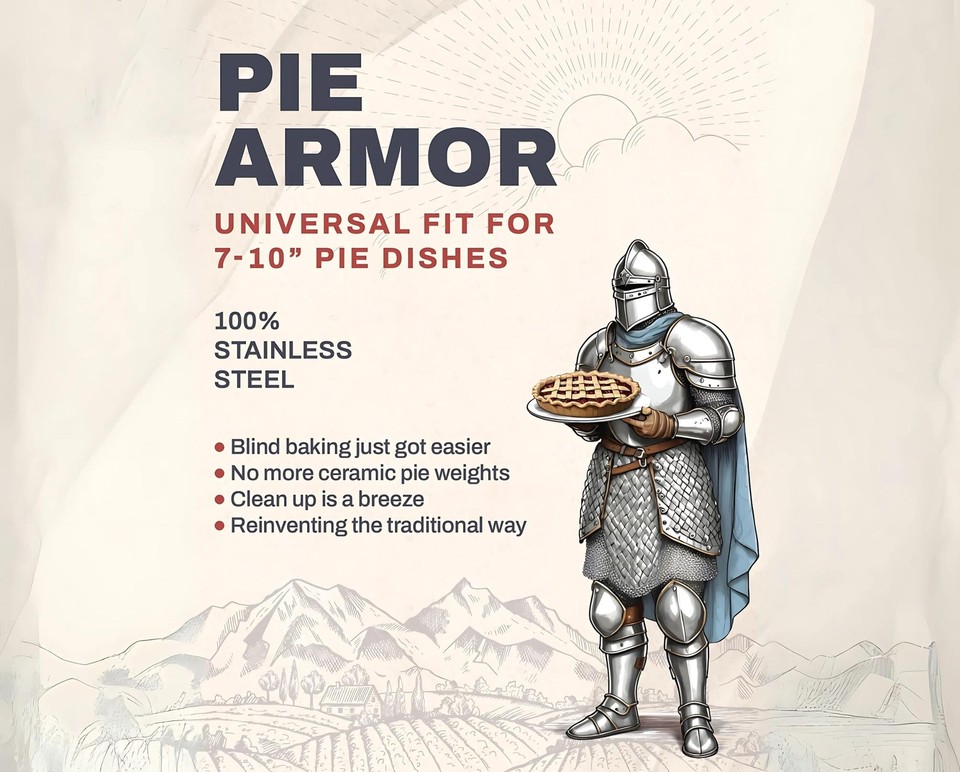 Pie Armor, Universal Fit Pie Weight for 7-10 inch Pies, Durable ...