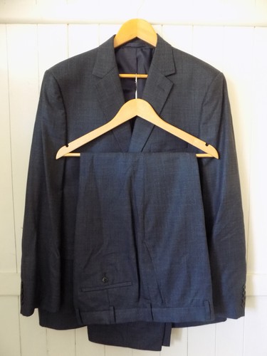mens MOSS ESQ BLUE SUIT SIZE 46"R CHEST 38" WAIST 29.5" LEG | eBay