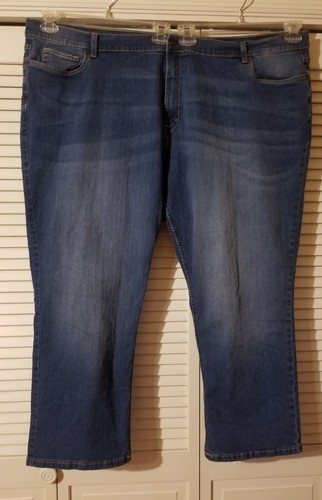 True Craft Men's 52x30 Athletic Fit Denim Blue Jeans | eBay