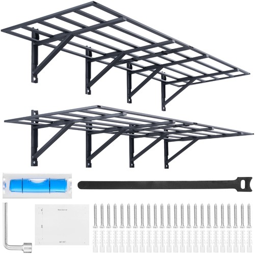 VEVOR 2PCS 6x2FT Garage Storage Rack Shelving Heavy Duty Wall Mounted ...