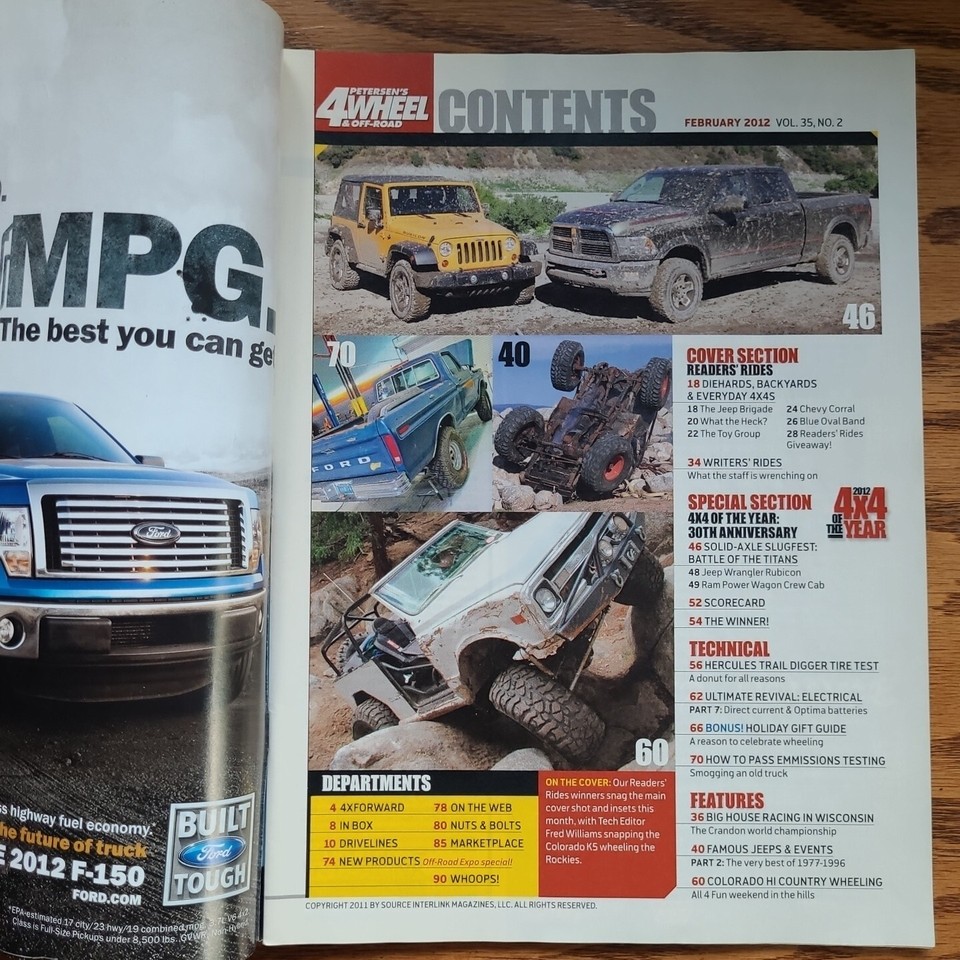 Petersen's 4 Wheel & Off Road Magazine February 2012 Solid Axle ...
