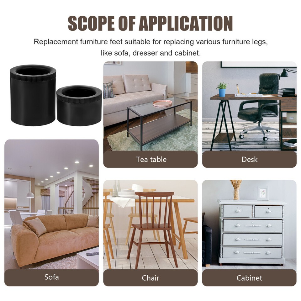 4pcs Adjustable Furniture Risers Sofa Table Height Adjustable Leg ...