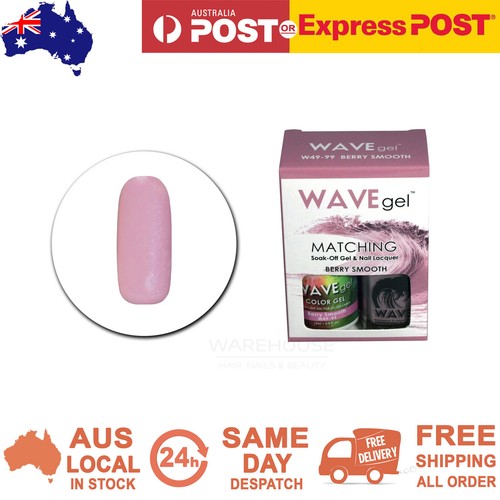 Wave Gel Polish UV LED & Nail Lacquer Enamel Duo 099 W49-99 Berry ...