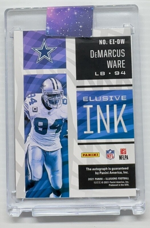 2021 Illusions DeMarcus Ware Elusive Ink Blue Auto Autograph #13/20 HOF ...