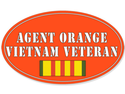 3x5 inch Oval Agent Orange Vietnam Veteran Sticker (Vet Army Sprayed ...