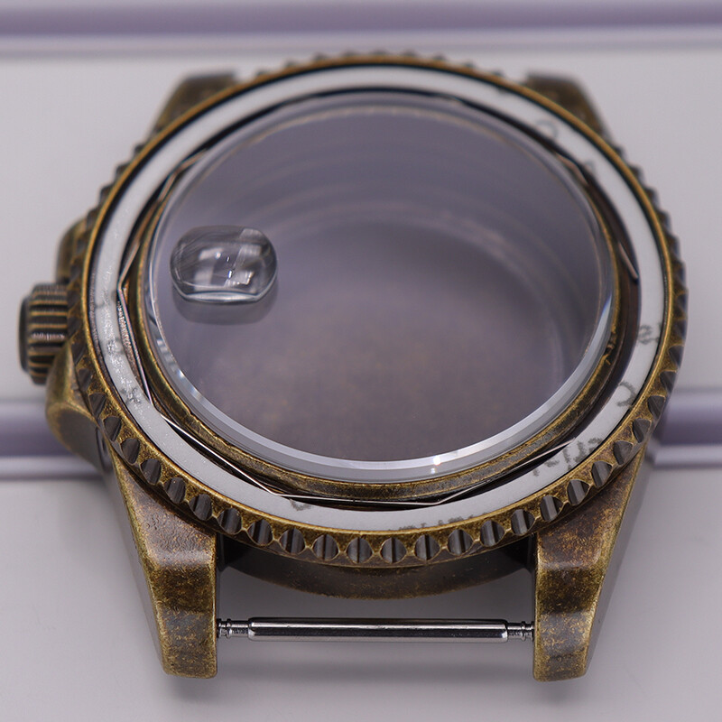 A-level 40mm Retro Bronze Watch Cases Stainless Steel For Seiko nh35 36 ...
