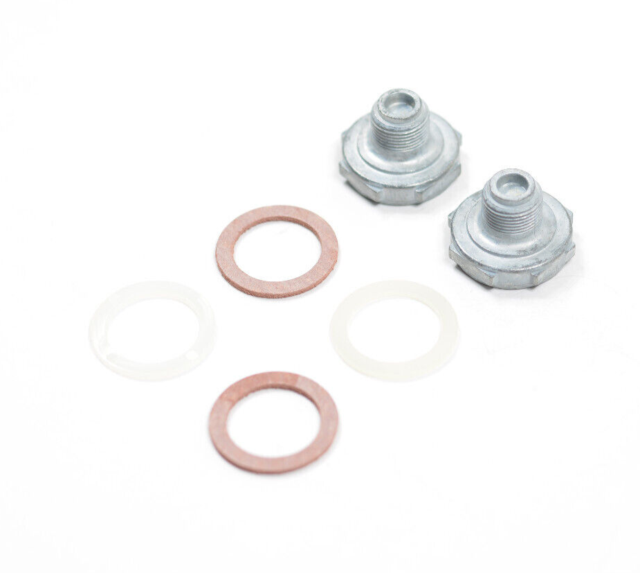 (Pair) Power Valve Block Off Plugs & Reusable Gaskets Fits: Holley ...
